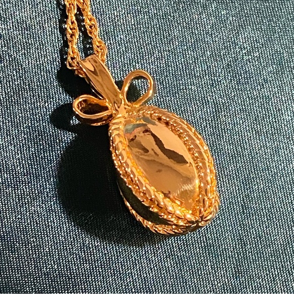 Joan Rivers | Jewelry | Gold Toned Faberge Egg With Bow Long Necklace ...